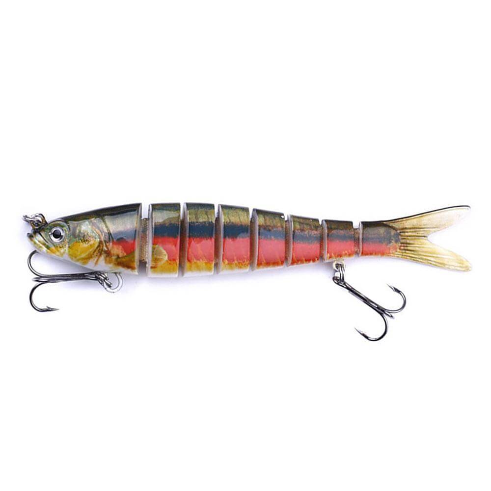 Segmented Swimbait Lure Black/Red | Koala Outdoor
